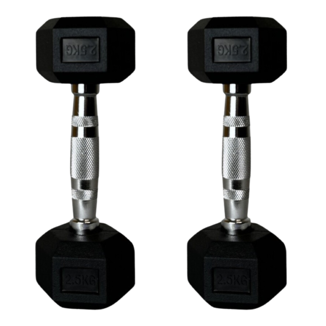 Hex Dumbell set | Hexagon Dumbbells | SuperStrong - With Rack